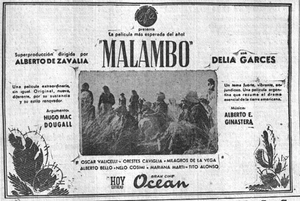 Figura1. Aviso publicitario de Malambo en La Prensa